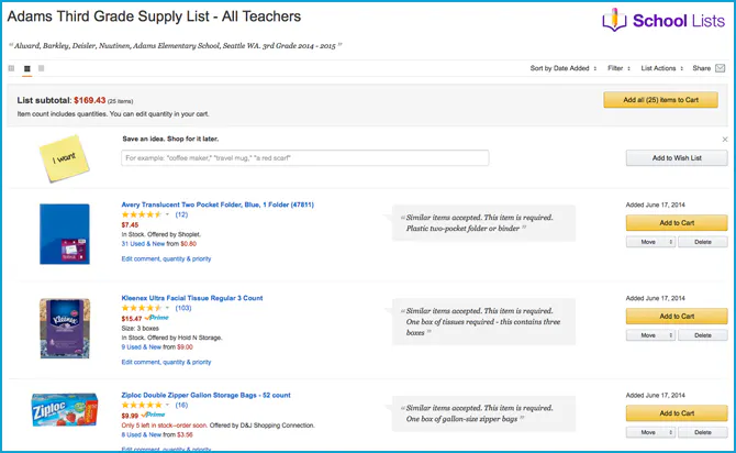 Amazon School Lists: Get Back-to-School Shopping Done with One Click ...