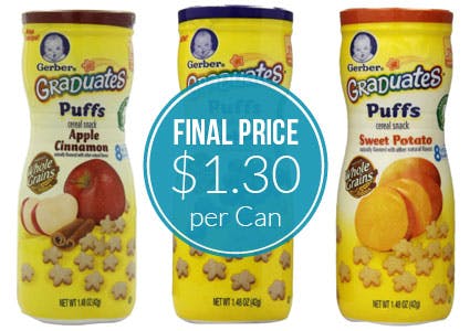 Gerber Graduates Puffs, Only $1.30 per Can Shipped on Amazon! - The ...