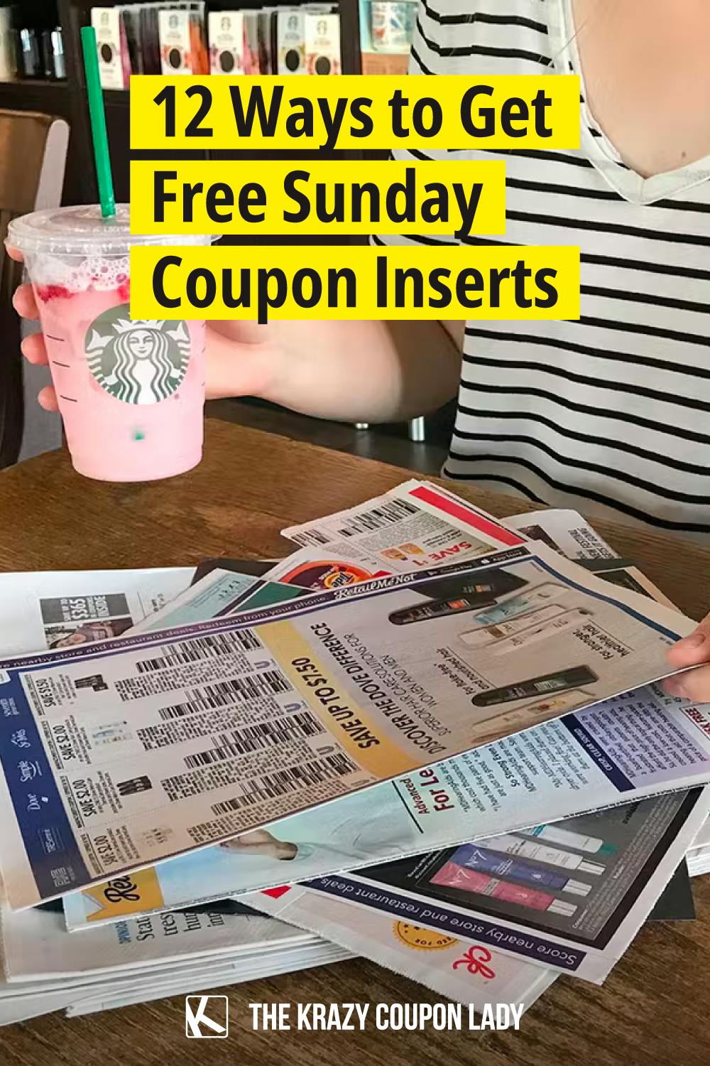 12 Ways to Get Newspaper Coupons And Sunday coupon inserts - The Krazy ...