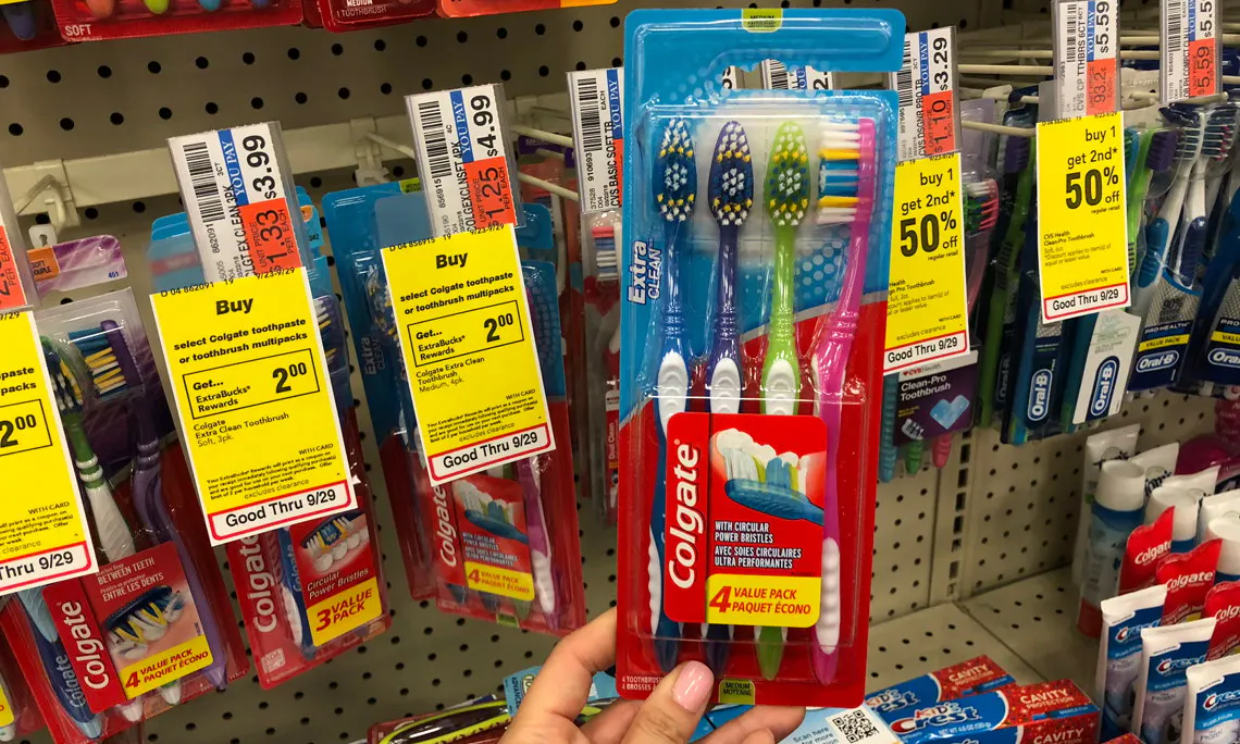 Colgate Extra Clean Toothbrush Multipacks, as Low as $1.99 at CVS ...