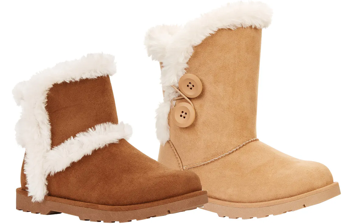 Calistoga Vegan Suede Faux-Fur Girls' Boots, $4.99 at Walmart - The ...