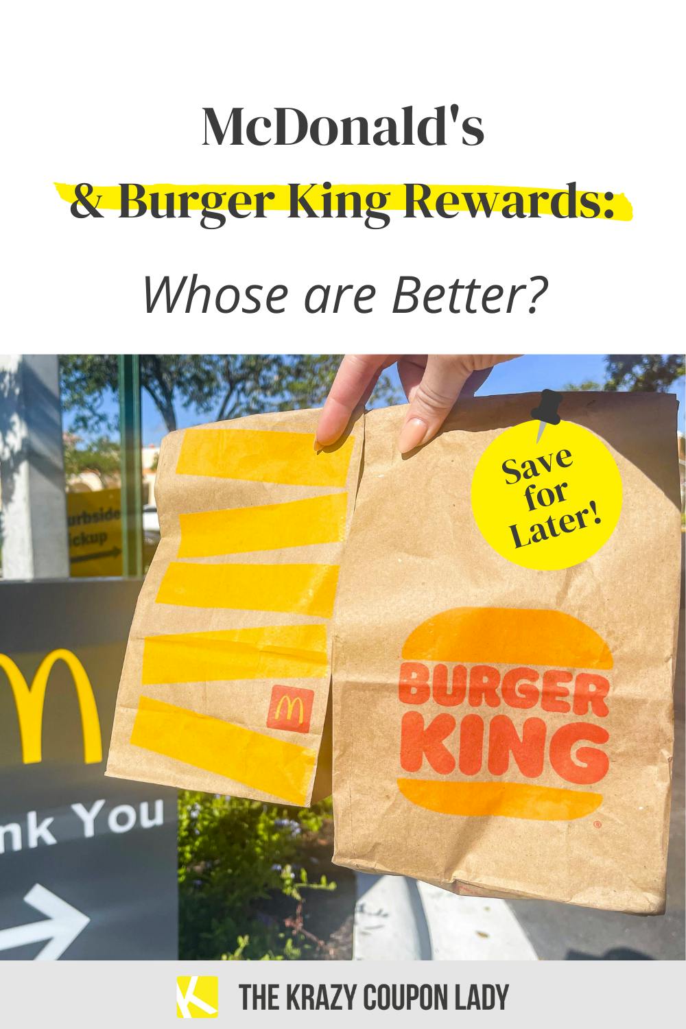 McDonald's & Burger King Rewards: Whose Are Better? - The Krazy Coupon Lady