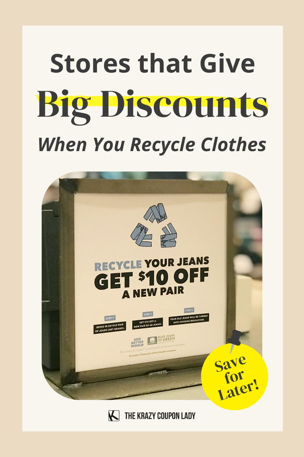 Recycle Clothes: Get Money & Coupons From These 5 Stores - The Krazy ...