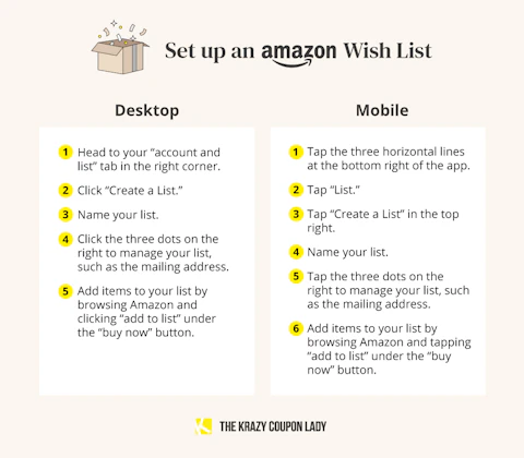 How to Make an Amazon Wish List in 2023 - The Krazy Coupon Lady