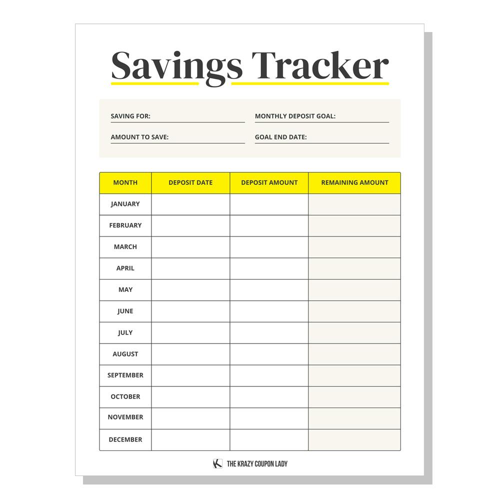 16 Free Budget Printables to Save More Money - The Krazy Coupon Lady