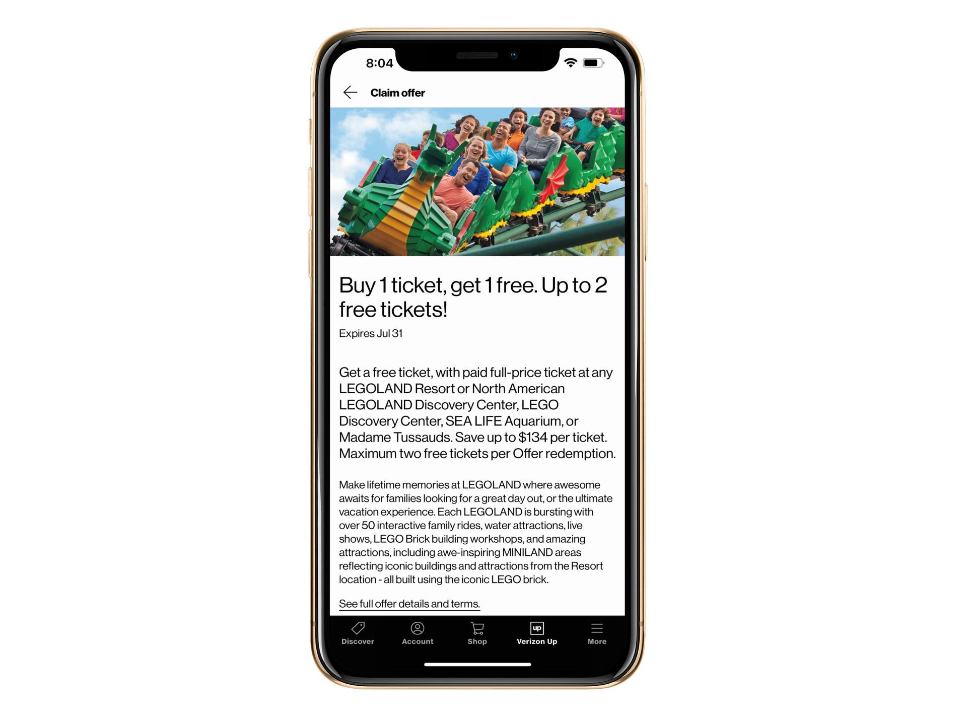 Verizon Up Rewards July: $5 B&N Gift Card, BOGO Free Legoland Tickets ...